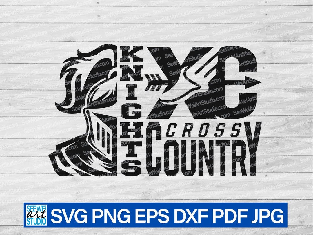 Knights Cross Country Svg, Knights XC Svg, Knights Svg, Knights Mascot ...