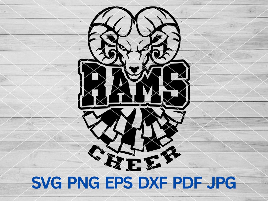 Rams Cheer Svg, Ram Svg, Rams Svg, Rams Cheerleading Svg Cut Files ...