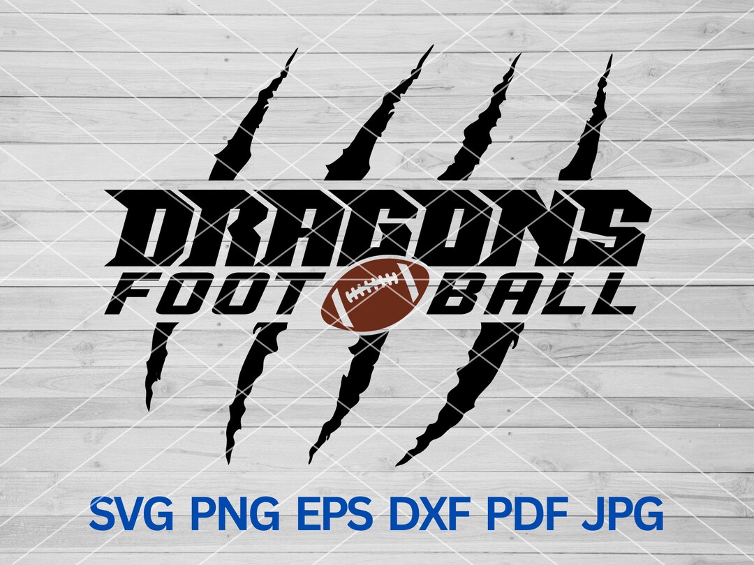 High School Dragons Football Svg, Dragon Scratches, Dragons Svg ...