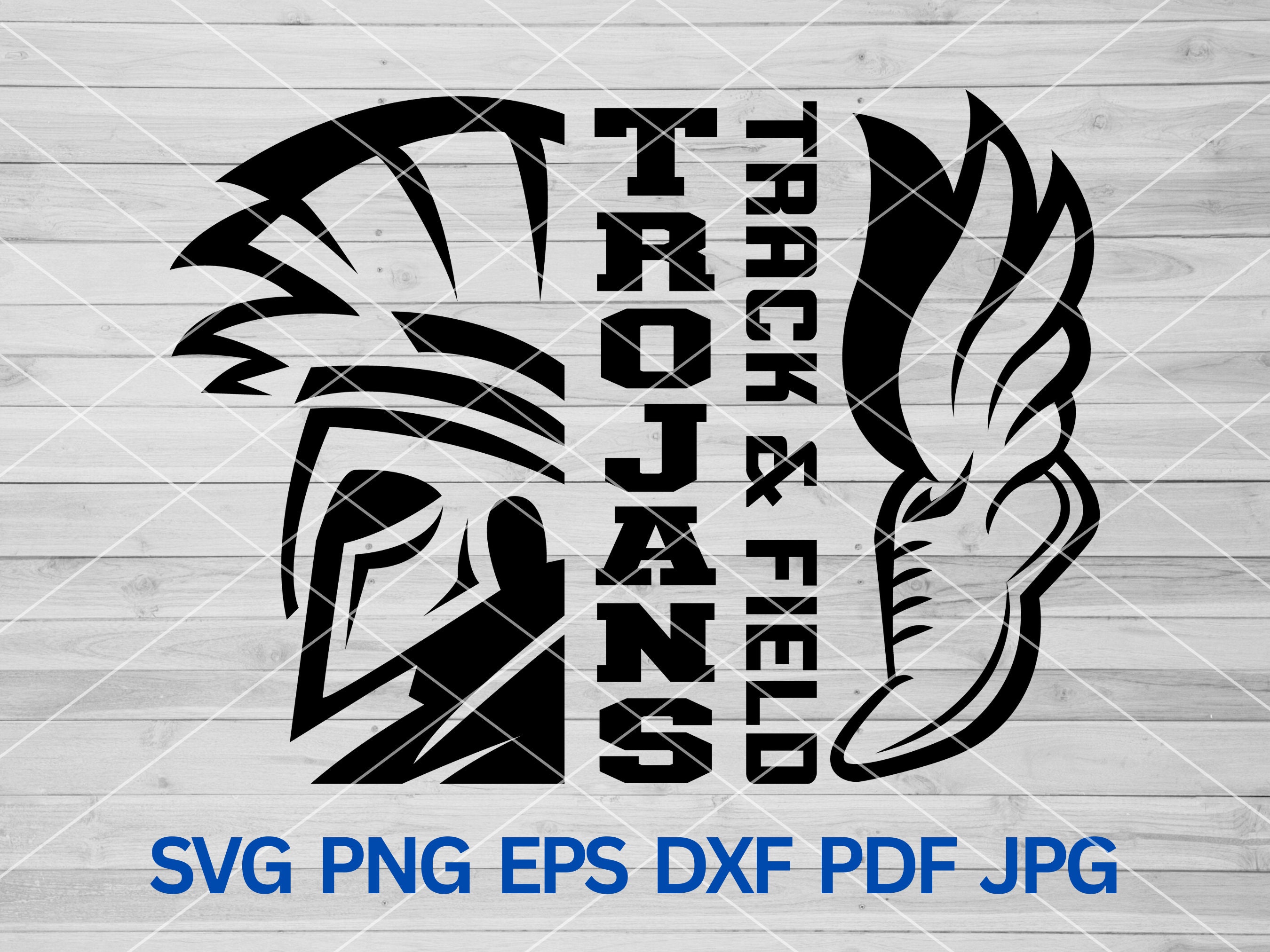 Trojans Track & Field Svg, Trojans Track and Field Svg Cut File for ...