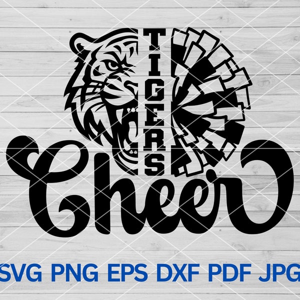Tiger Cheer Svg - Etsy