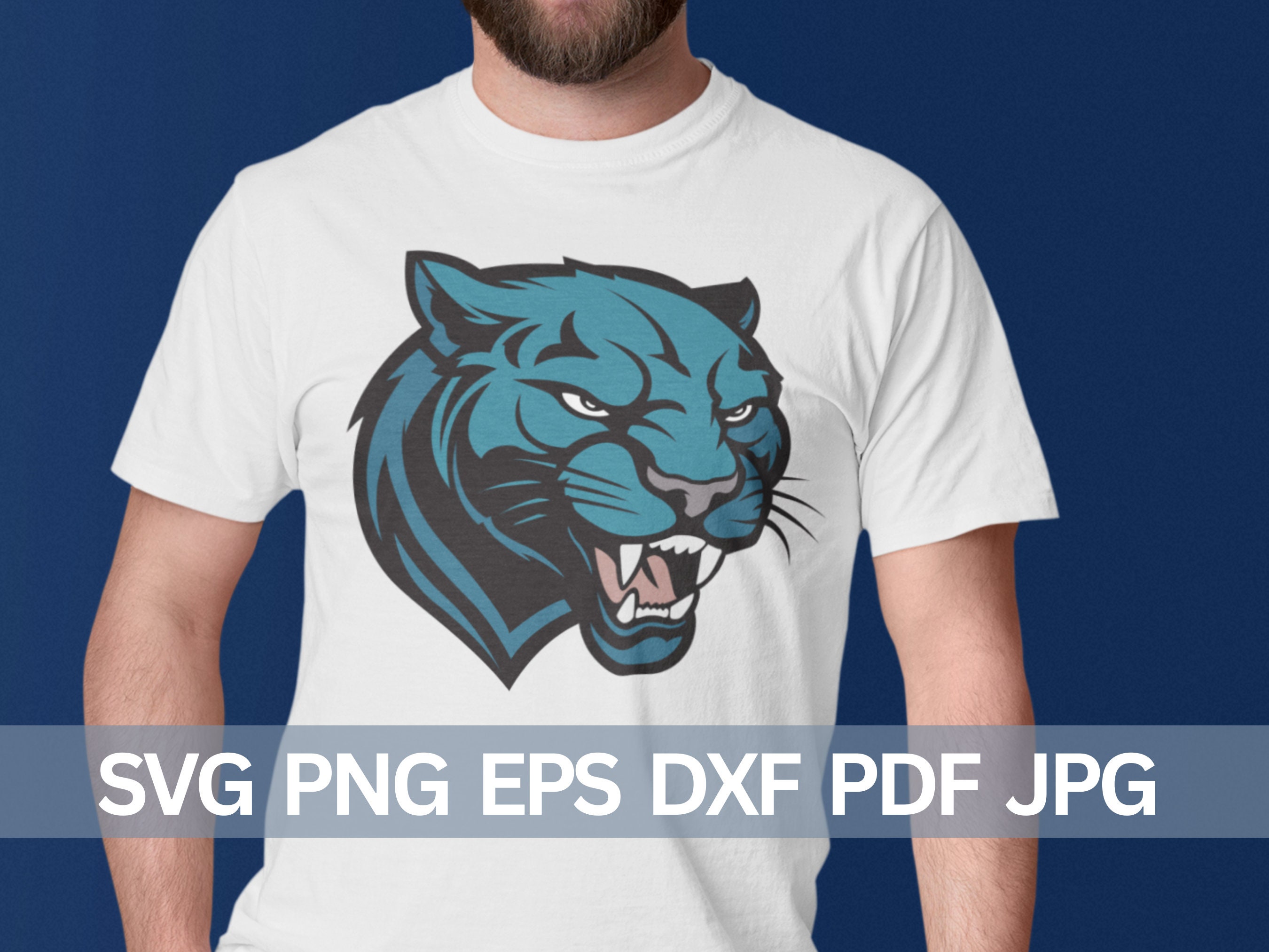 Panther Svg Panthers Svg Black Panther PNG Panthers Mascot - Etsy