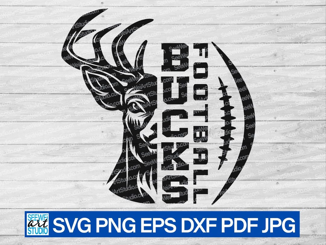 High School Bucks Football Svg, Bucks Svg, Buck Deer Svg, Bucks Mascot ...