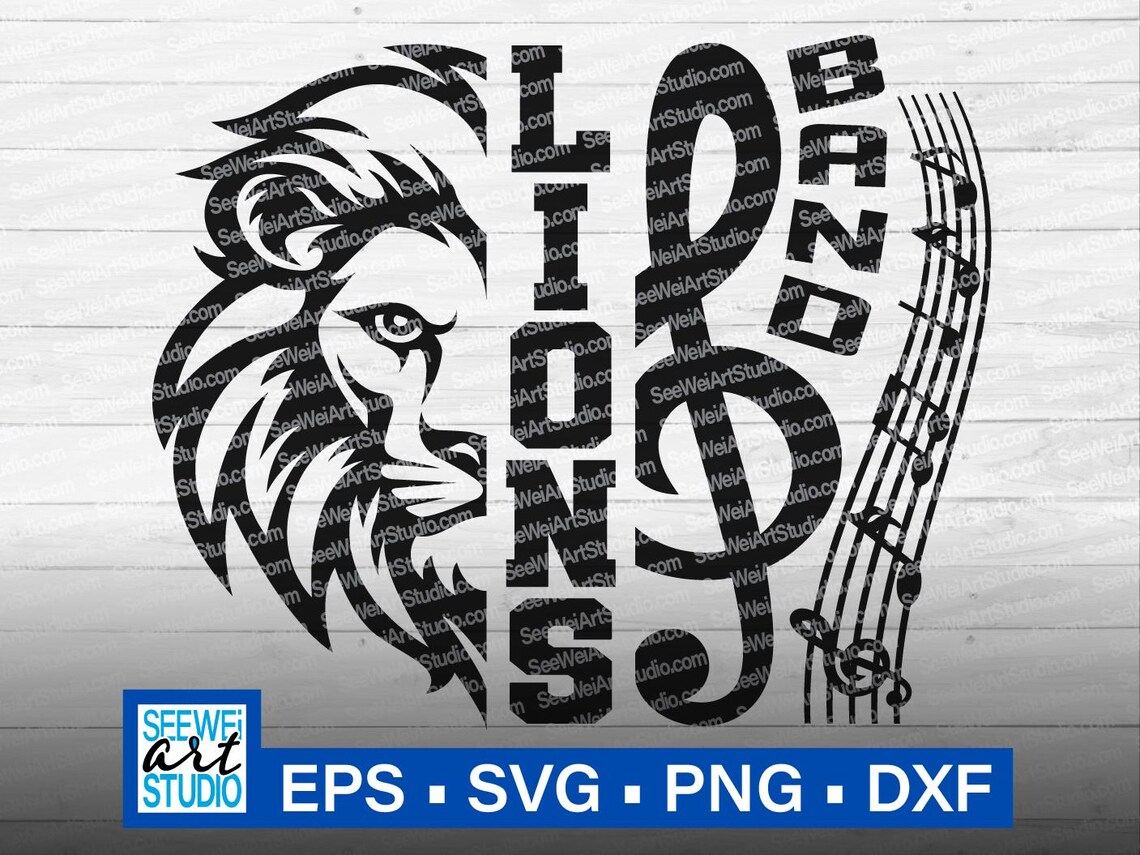 Lions Band Svg, Lions Marching Band Svg, Lions Mascot Svg, Lion School ...
