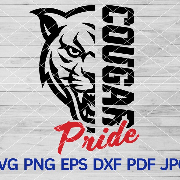 Cougar Mascot Svg - Etsy