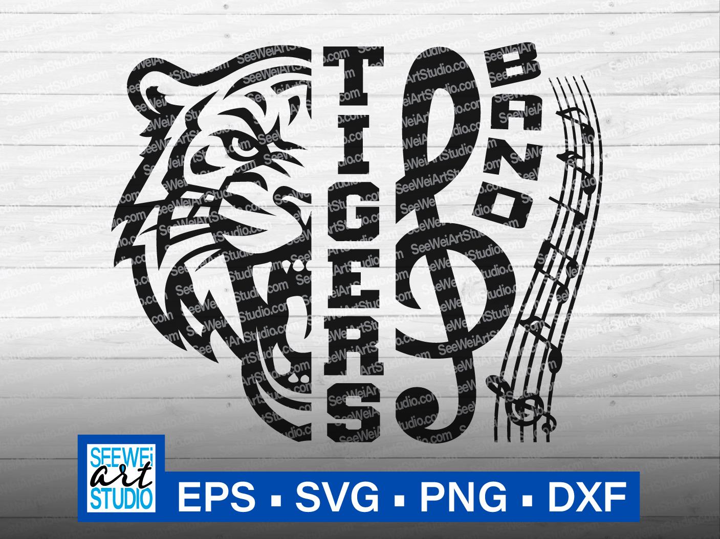 High School Tigers Band Svg, Tigers Svg, Tigers Mascot Svg, Tigers ...