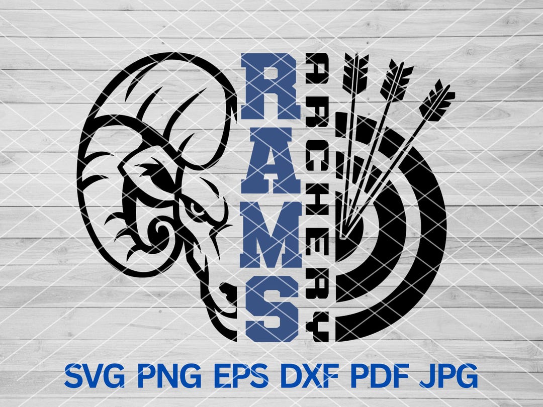 High School Rams Archery Svg, Ram Svg Rams Svg, Ram Cut Files Cricut ...