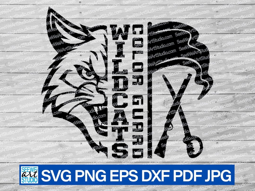 Wildcats Color Guard Svg, Wildcats Svg, Wildcats Mascot Svg, Wildcats ...