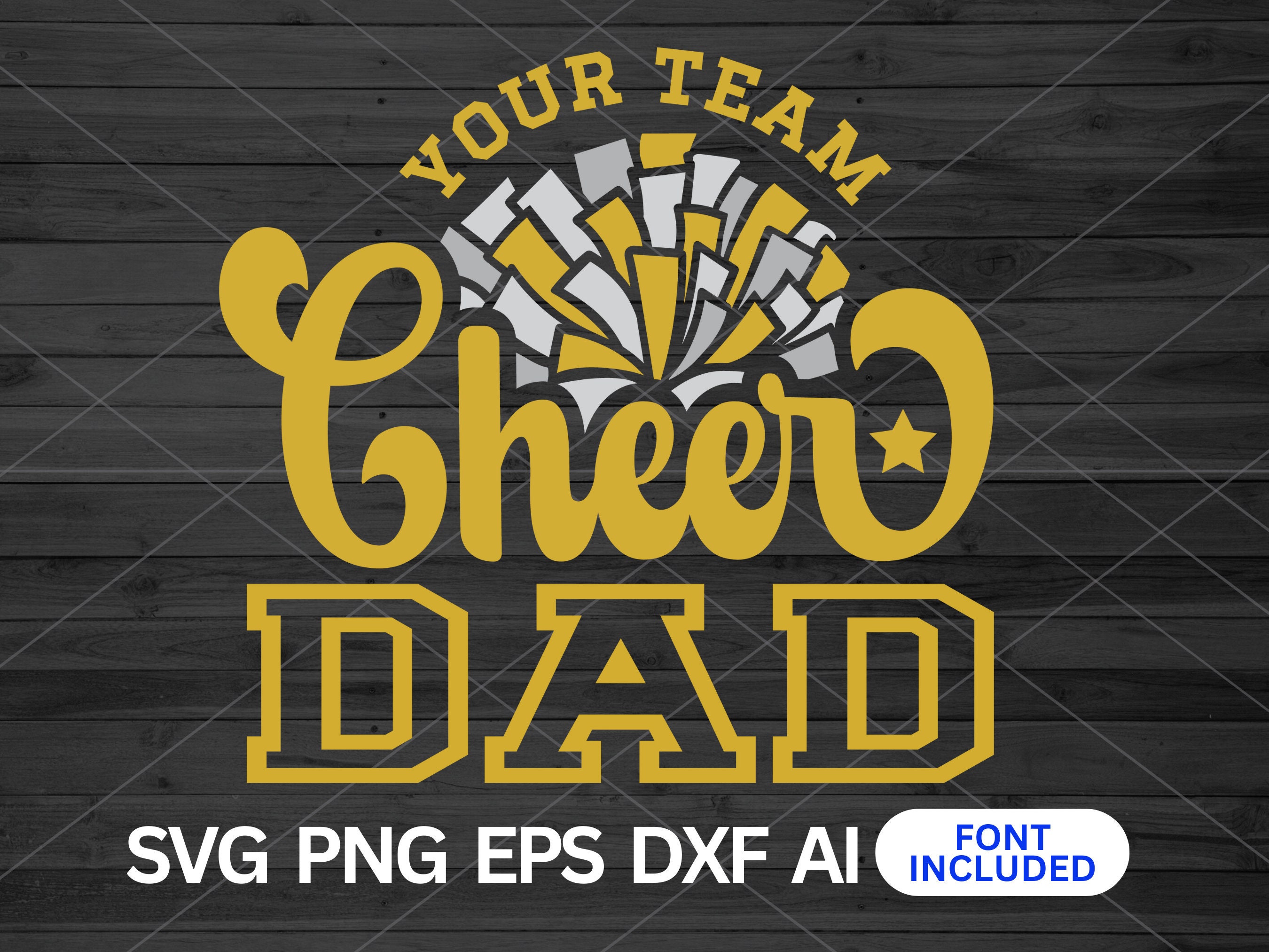 Custom Cheer Dad Svg, Cheer Dad Svg, Cheer Team Svg Cut File ...