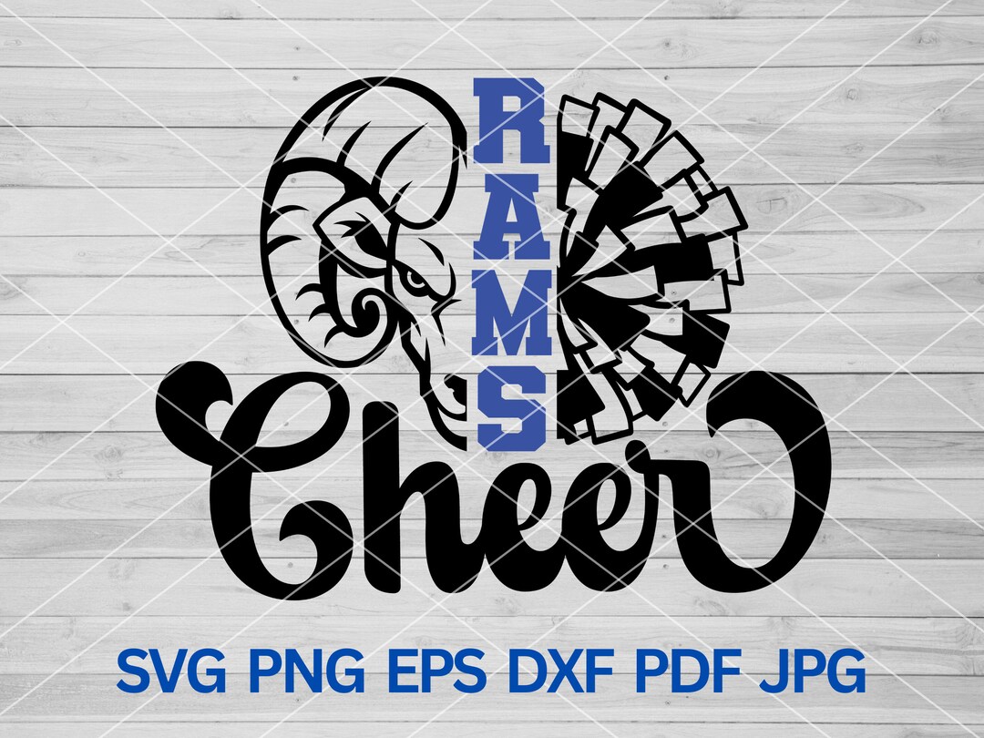 Rams Cheer Svg, Ram Svg, Rams Svg, Rams Cheerleading Svg Cut Files ...