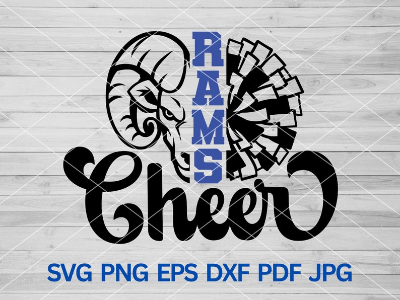 Rams Cheer Svg, Ram Svg, Rams Svg, Rams Cheerleading Svg Cut Files ...