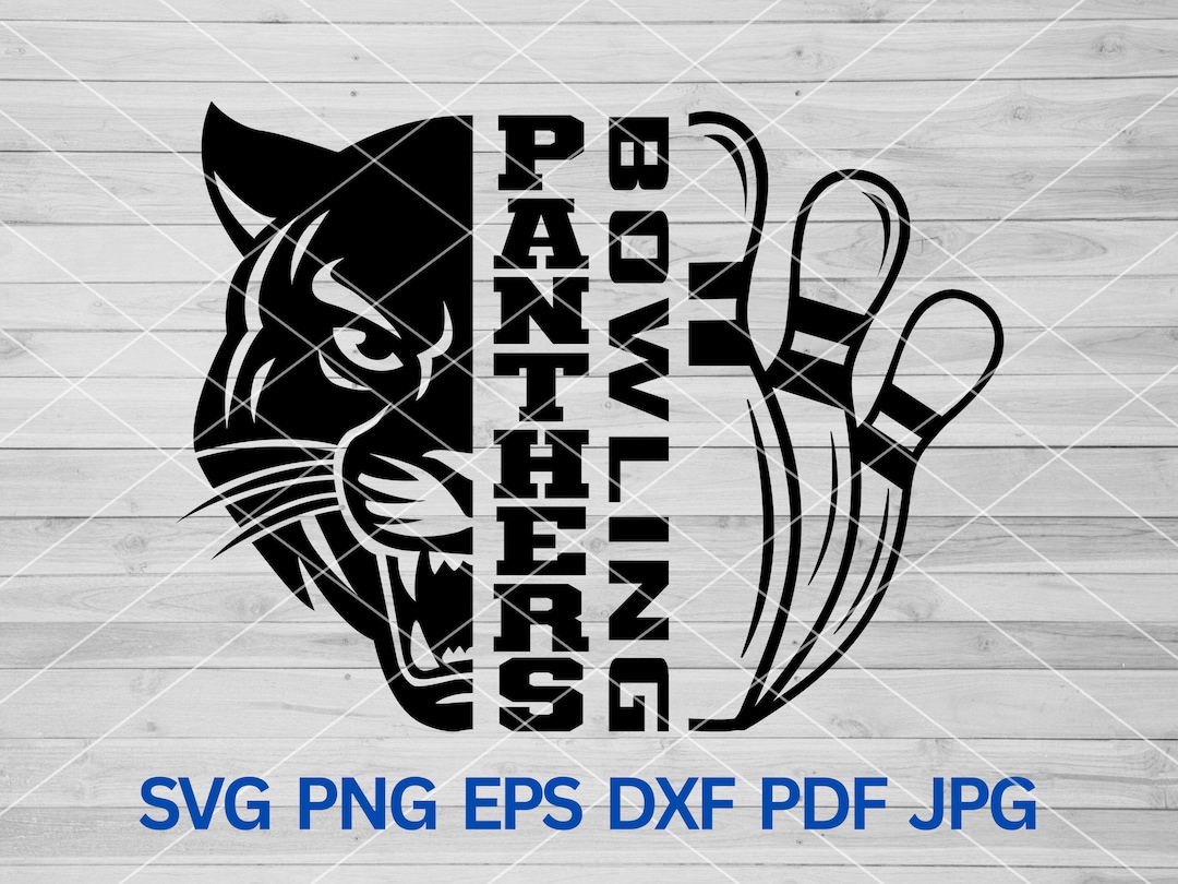 High School Panthers Bowling Svg, Panthers Bowling Cricut File Svg ...
