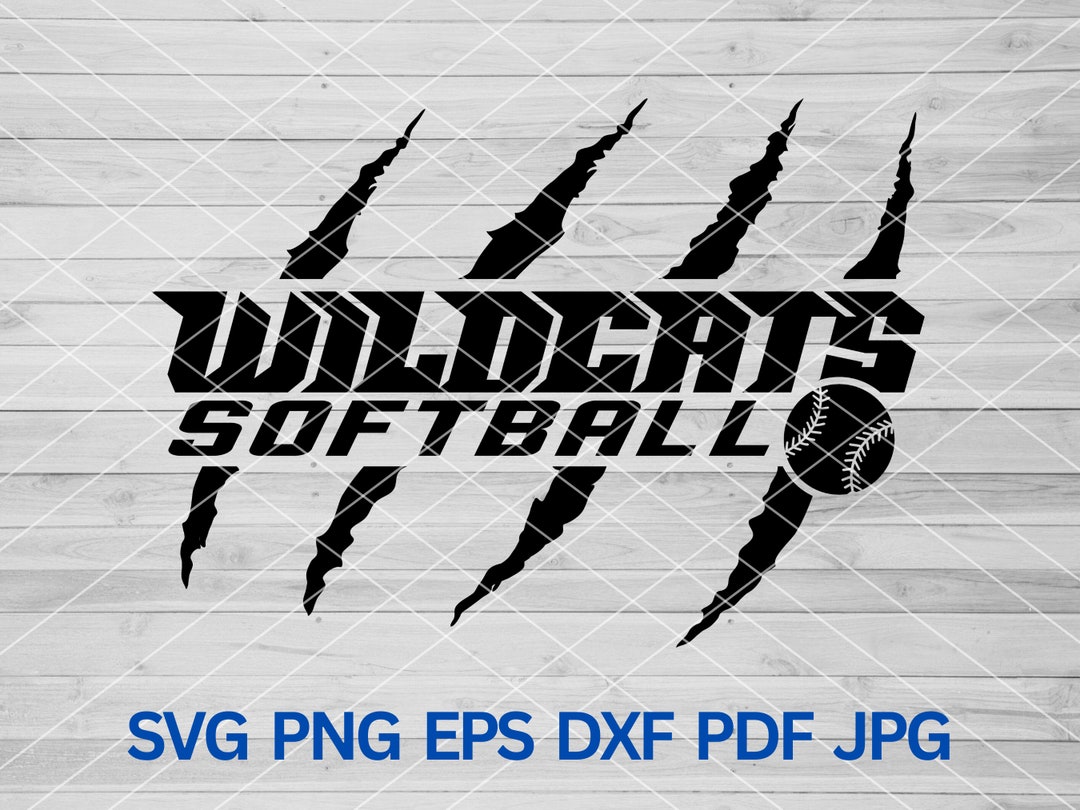 High School Wildcats Softball Svg, Wildcats Svg Cut File for Cricut ...