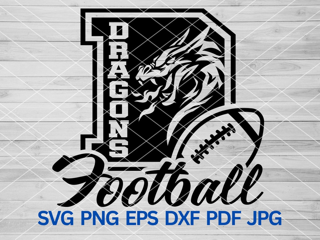 High School Dragons Football Svg, Dragons in D Letter, Dragons Svg ...