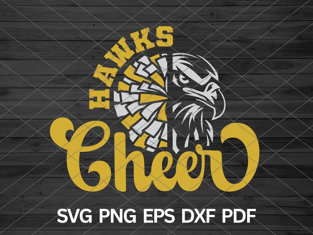 Hawks Cheer Svg, Eagle Hawk Bird Svg, Hawks Mascot Svg, Hawks School ...