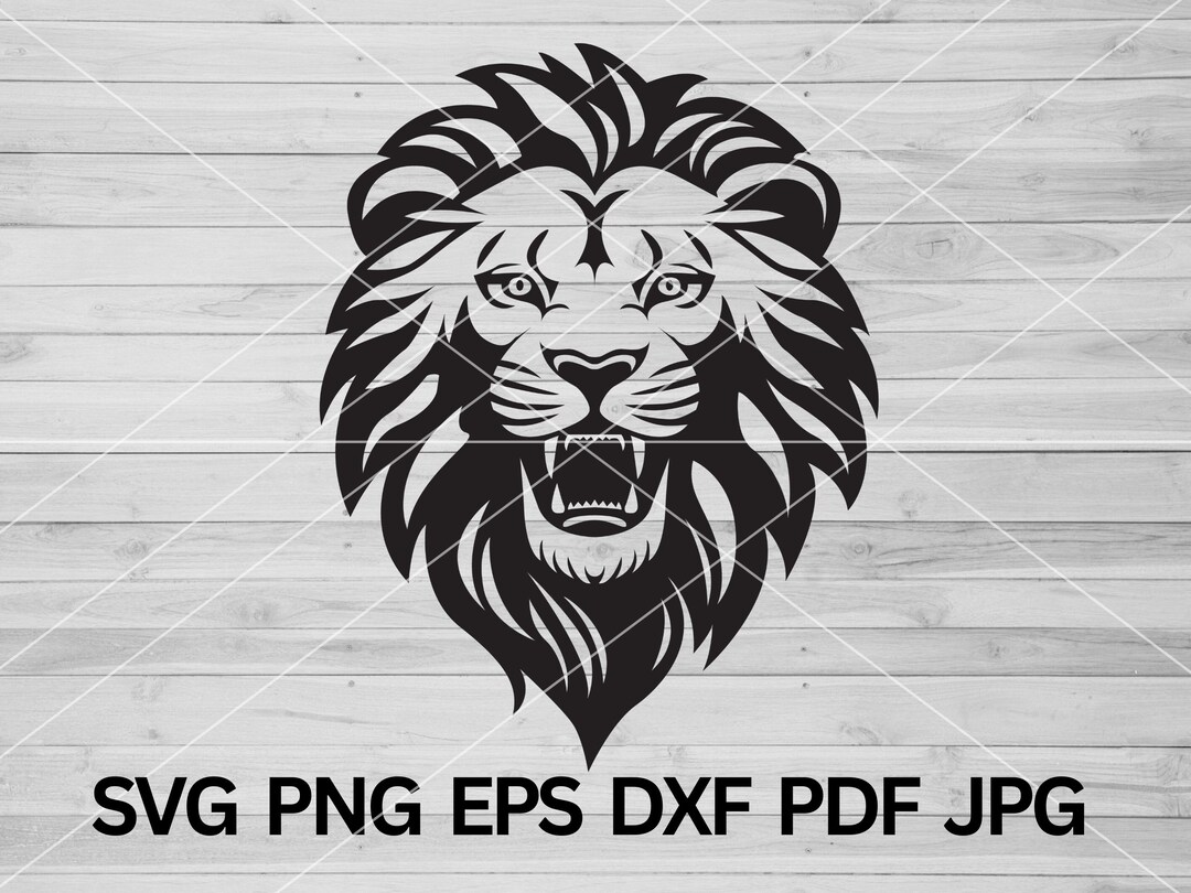 Lion SVG, Lion Cut File for Cricut, Lion Head Silhouette, Lion Face Svg ...
