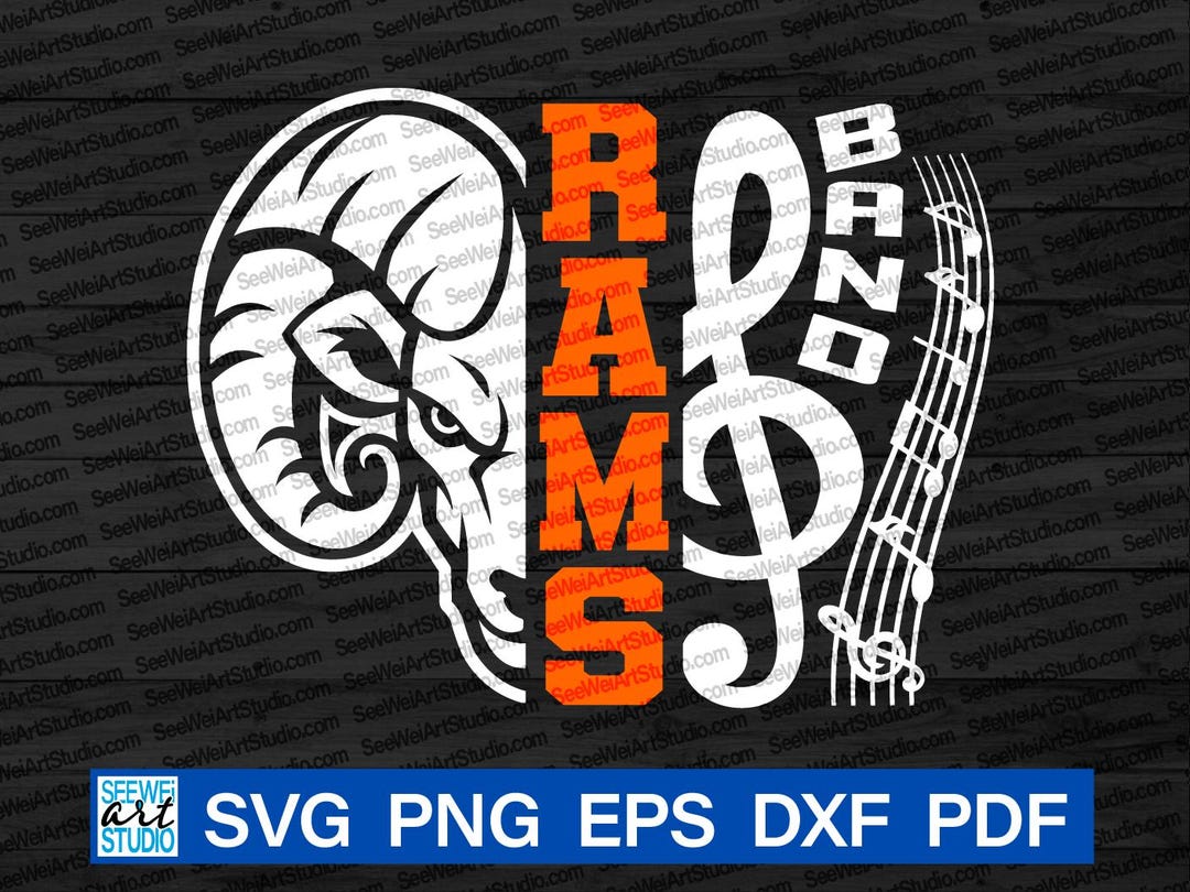 Rams Band Svg, Rams Svg, Rams School Svg Sports, Rams Mascot Svg, Rams ...