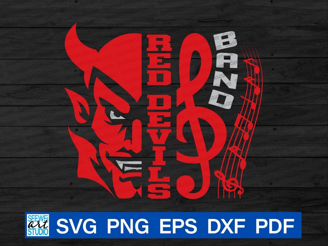 Red Devils Band Svg, Red Devils Marching Band Svg, Red Devils Svg, Red ...