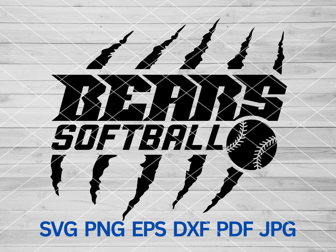High School Bears Softball Svg, Bear Svg, Bears Svg, Bears Pride ...