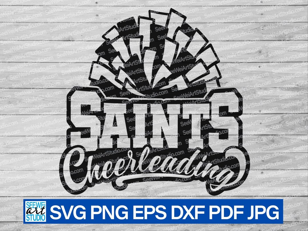 High School Saints Cheerleading Svg, Saints Cheer Pom Svg, Saints Svg ...