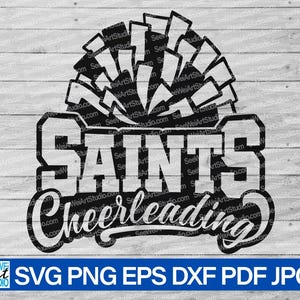 High School Saints Cheerleading Svg, Saints Cheer Pom Svg, Saints Svg ...