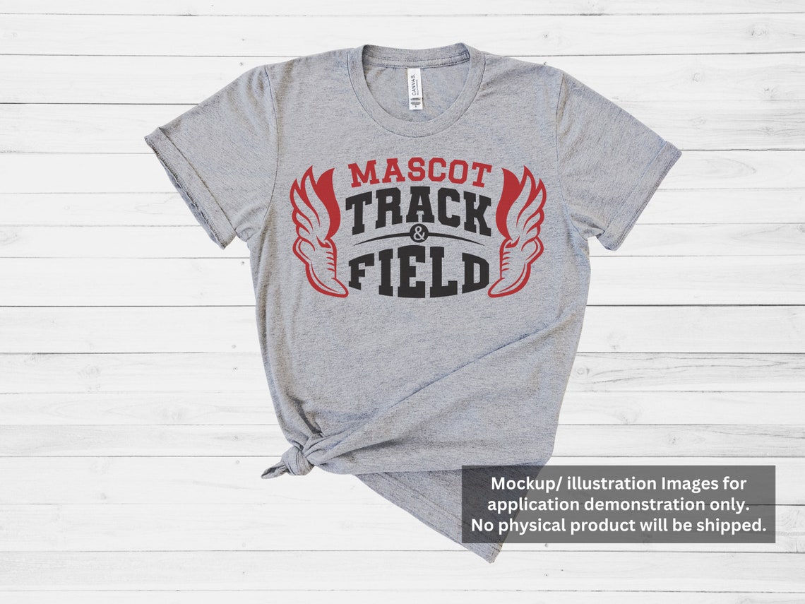 Custom Track & Field Team Template Svg, Track Shoe Svg, Mascot Template ...