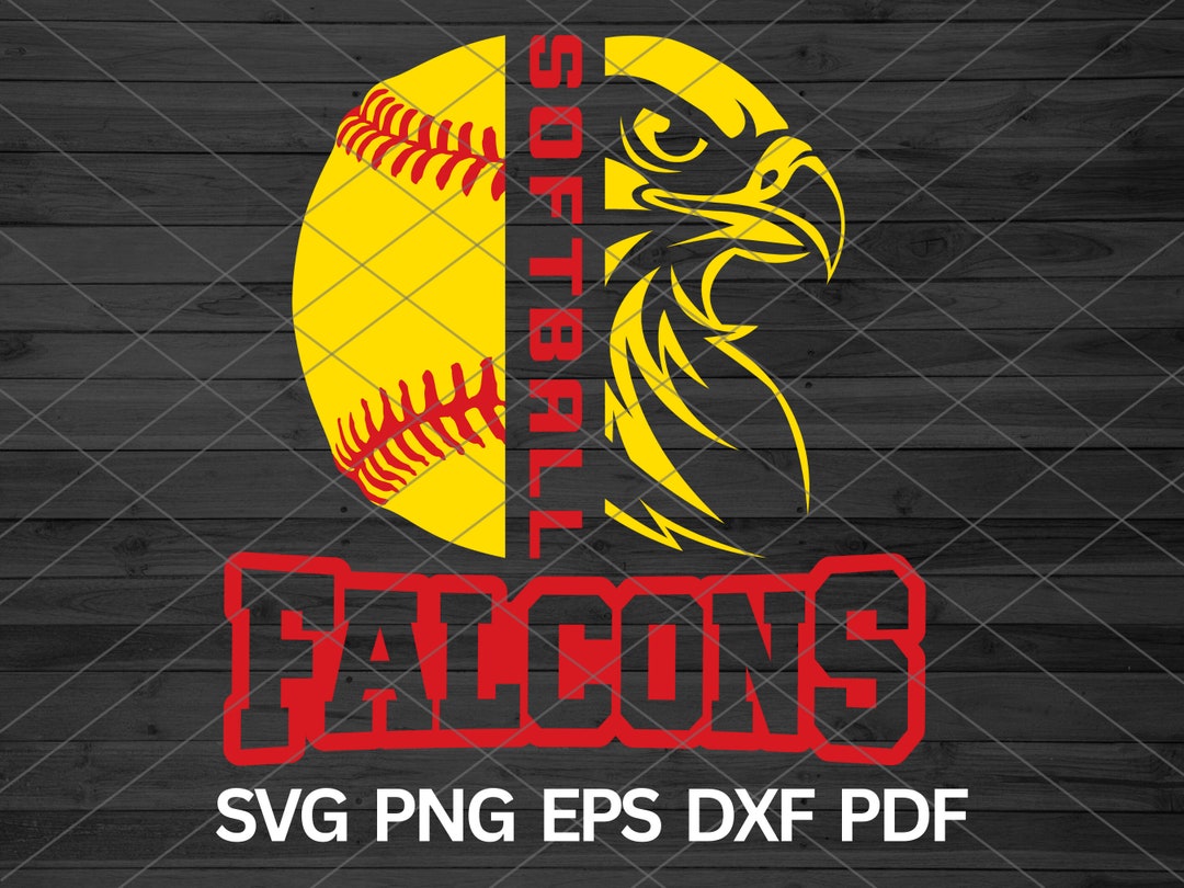 High School Falcons Softball Svg, Falcons Svg Cut Files, Falcons Mascot ...