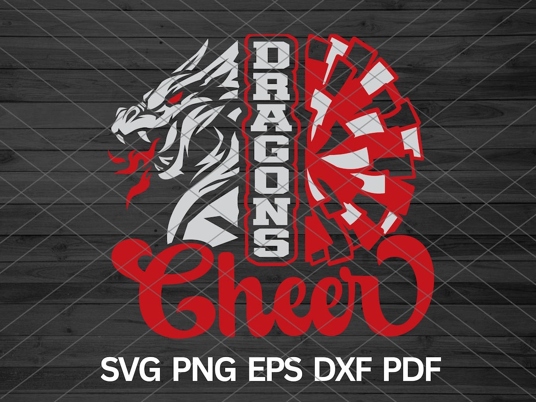 Dragons Cheer Svg, Dragons Cheerleading Svg, Dragon Svg, Dragons Mascot ...
