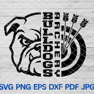 High School Bulldogs Archery Svg, Bulldogs Svg, Bulldog Svg, Bulldogs ...