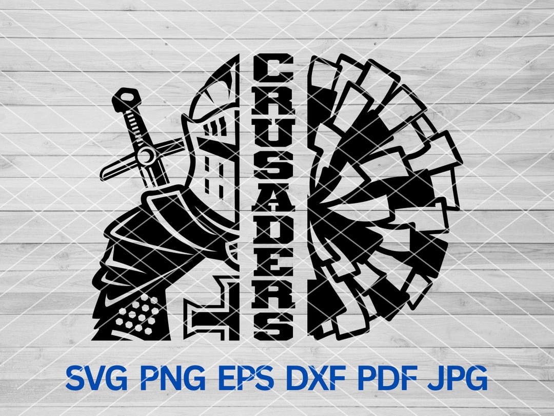Crusaders Cheer Svg, Crusaders Pom-pom, Crusaders Svg, Crusaders Mascot ...