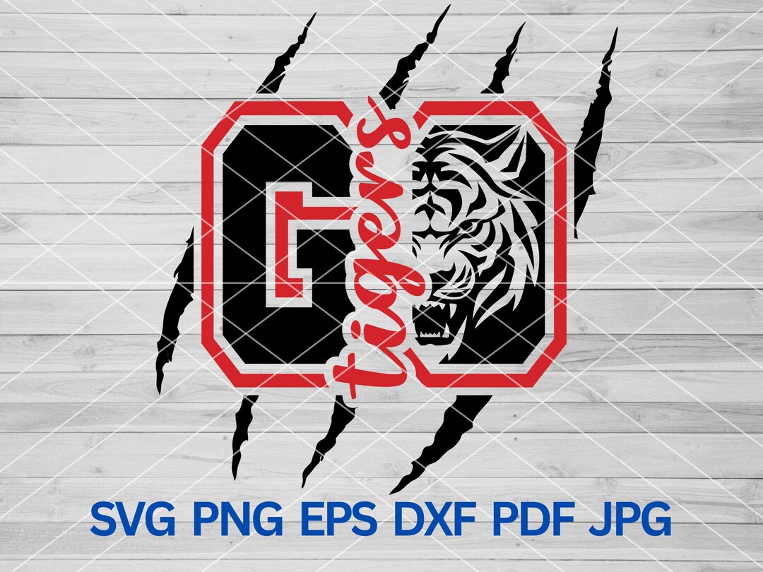 Go Tigers Svg, Tigers Svg, Tigers Mascot, Tigers School Spirit, Tigers ...