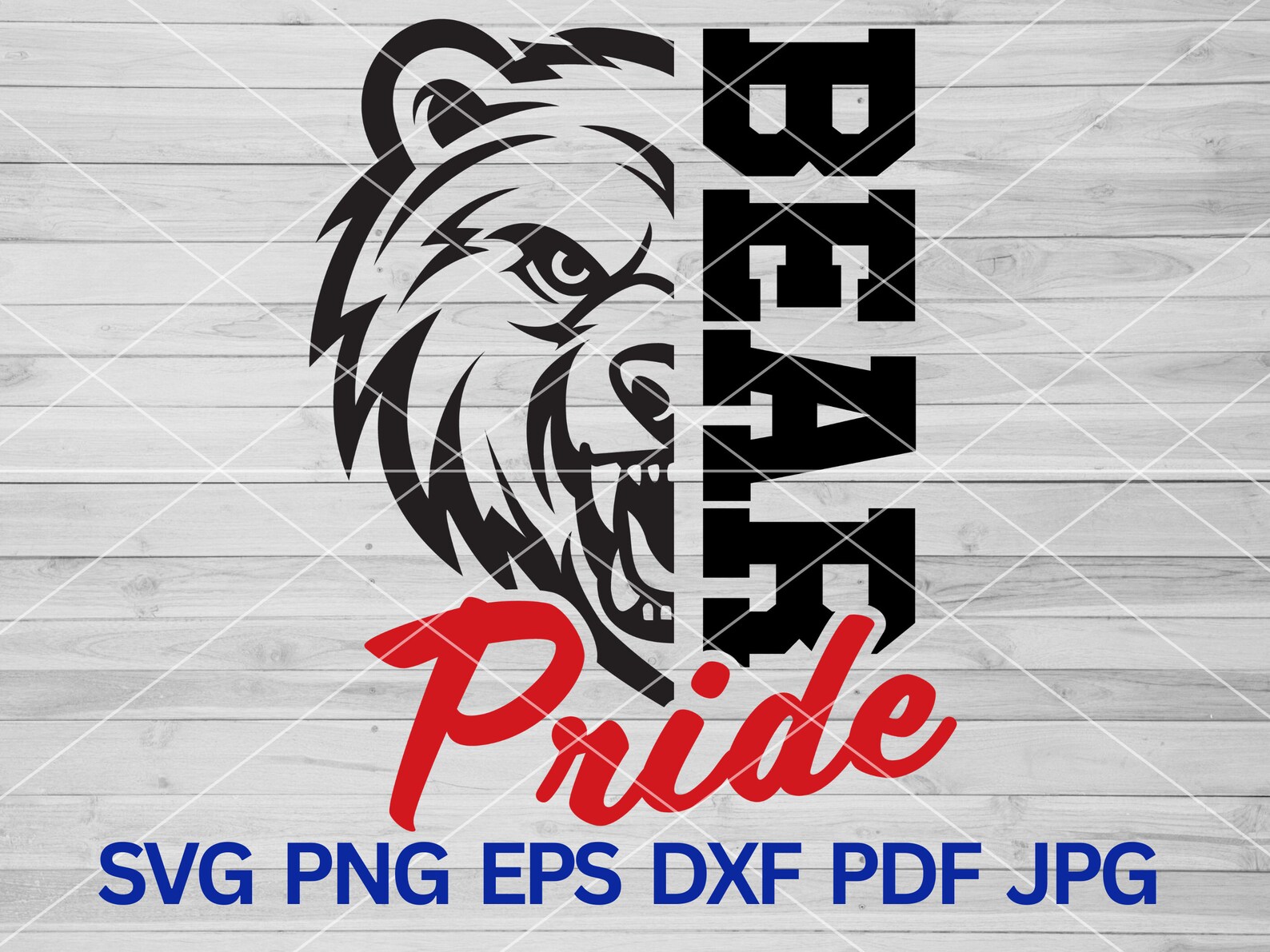 Bear Pride Svg, Bear SVG, Bears Svg, Football Mom, Bears School Spirit ...