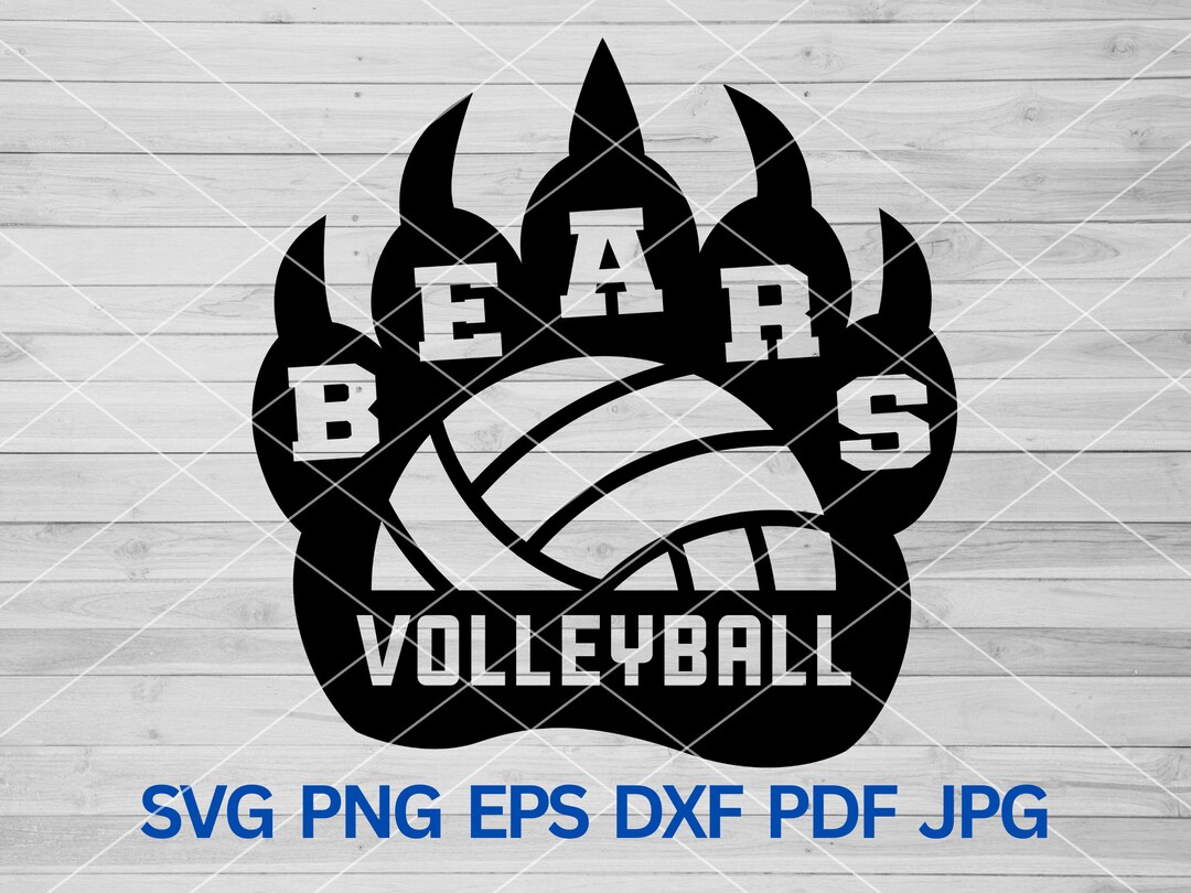 High School Bears Volleyball Svg, Bear Svg, Bears Svg, Bears Pride ...