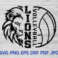 Lions SVG, Lions PNG, Lions Volleyball SVG - Etsy