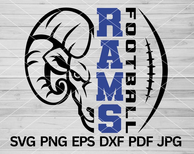 High School Rams Football Svg, Ram Svg Rams Svg, Ram Cut Files Cricut ...