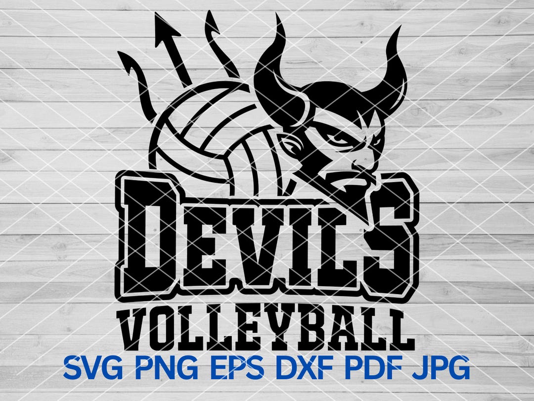 High School Devils Volleyball Svg, Devils Mascot Svg, Devils Svg ...