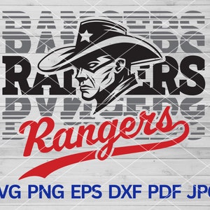 Rangers SVG, Ranger Svg, Cowboy Svg, Rangers Mascot Svg, School Spirit ...
