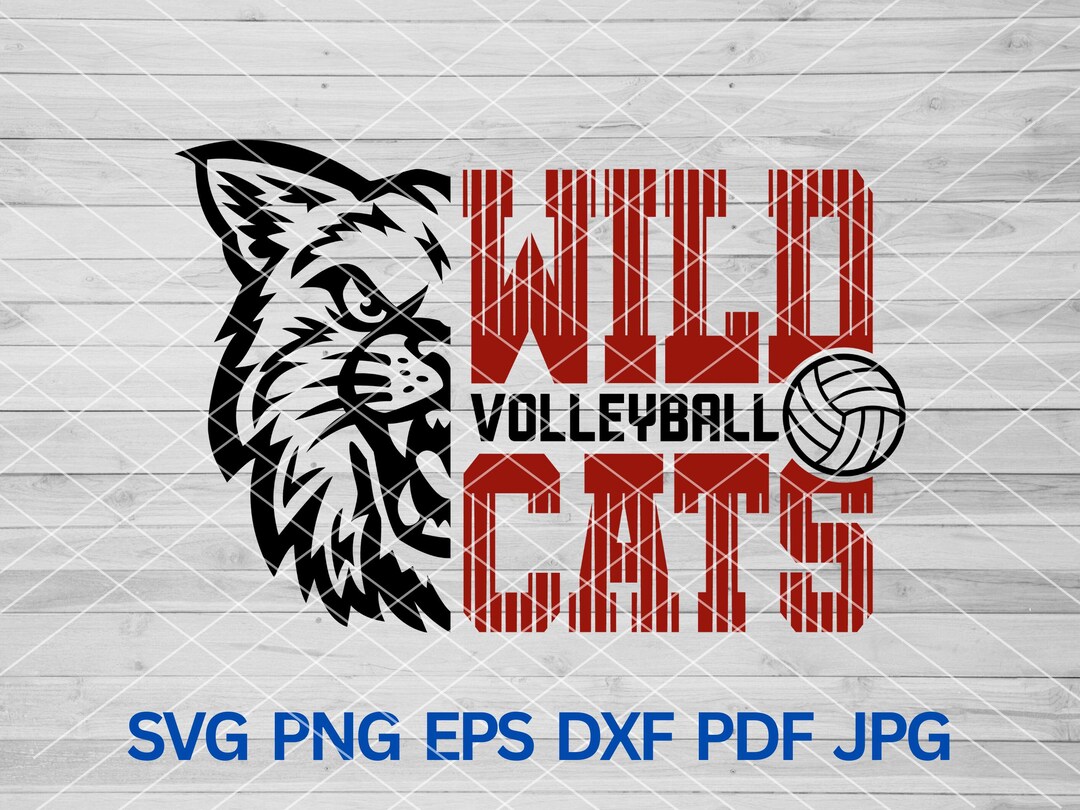 High School Wildcats Volleyball Svg, Wildcats Svg, Wildcats School ...