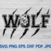 Wolf Svg, Wolf Scratches Svg, Wolf Pride Svg, Wolf School Spirit, Wolf ...