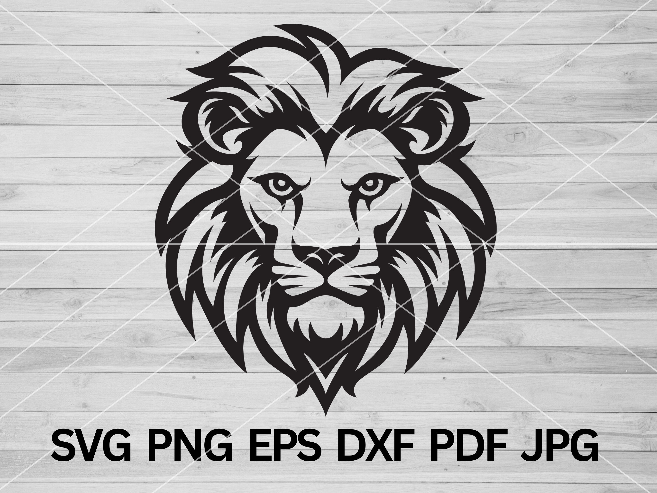Lion SVG, Lion Cut File for Cricut, Lion Head Silhouette, Lion Face Svg ...