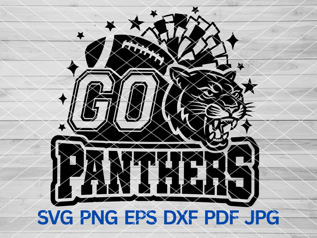 Go Panthers Svg, Panthers Football and Cheer Mom Shirt Svg, Panthers ...