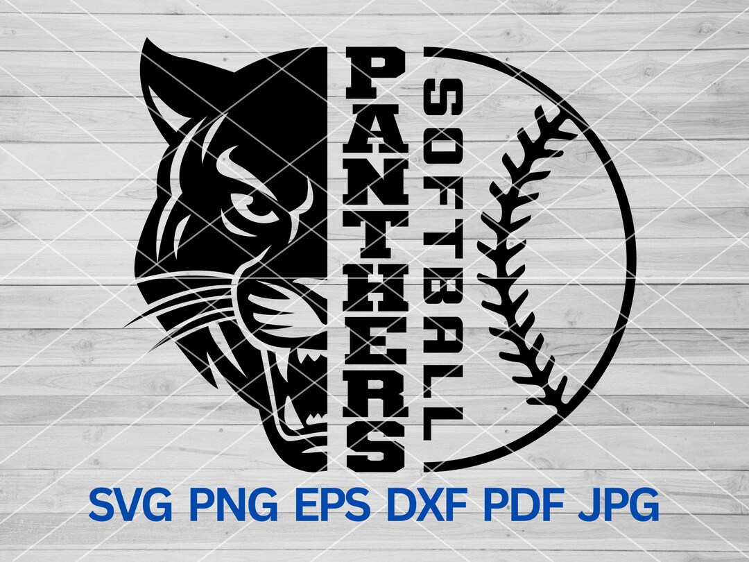High School Panthers Softball Svg, Panthers Pride Svg, Panther Svg ...