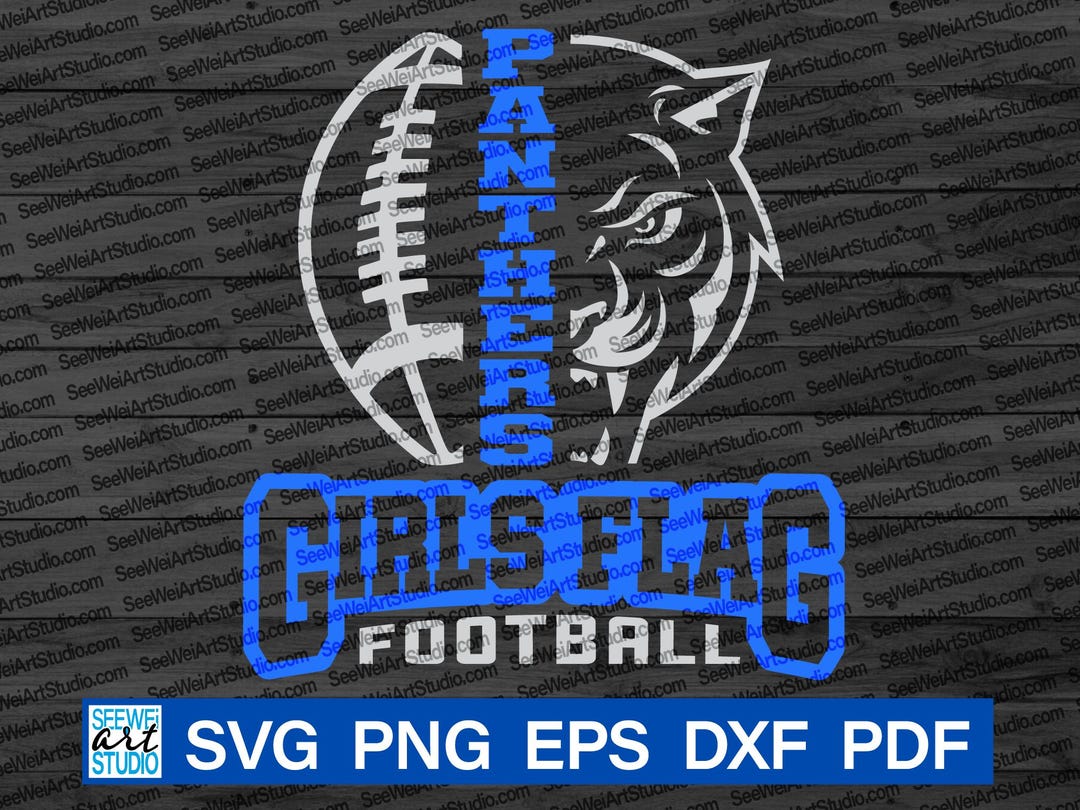 High School Panthers Girls Flag Football Svg, Girls Flag Football Svg ...