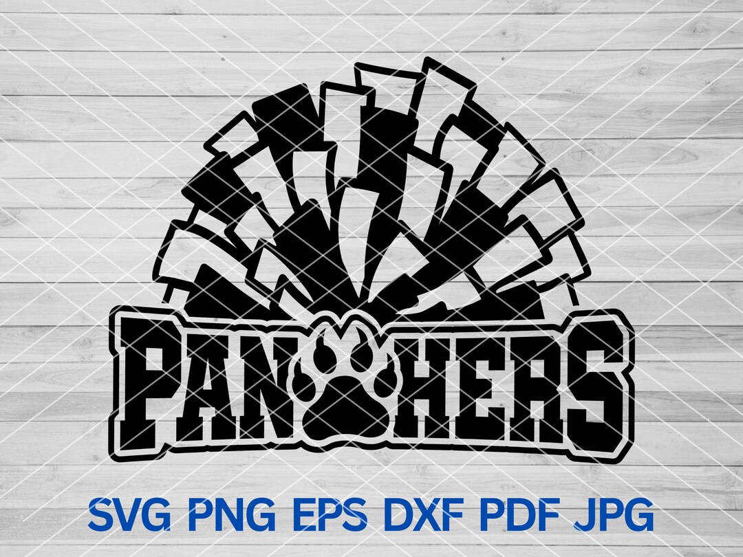 Panthers Cheer Svg, Panthers Svg, Panthers Cheer Pom Pom Svg, Panthers ...
