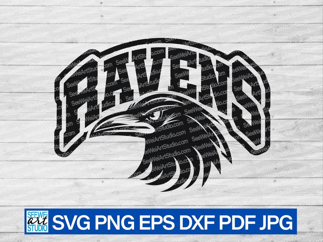 High School Ravens Mascot Svg, Ravens Svg, Raven Svg Cut Files Cricut ...