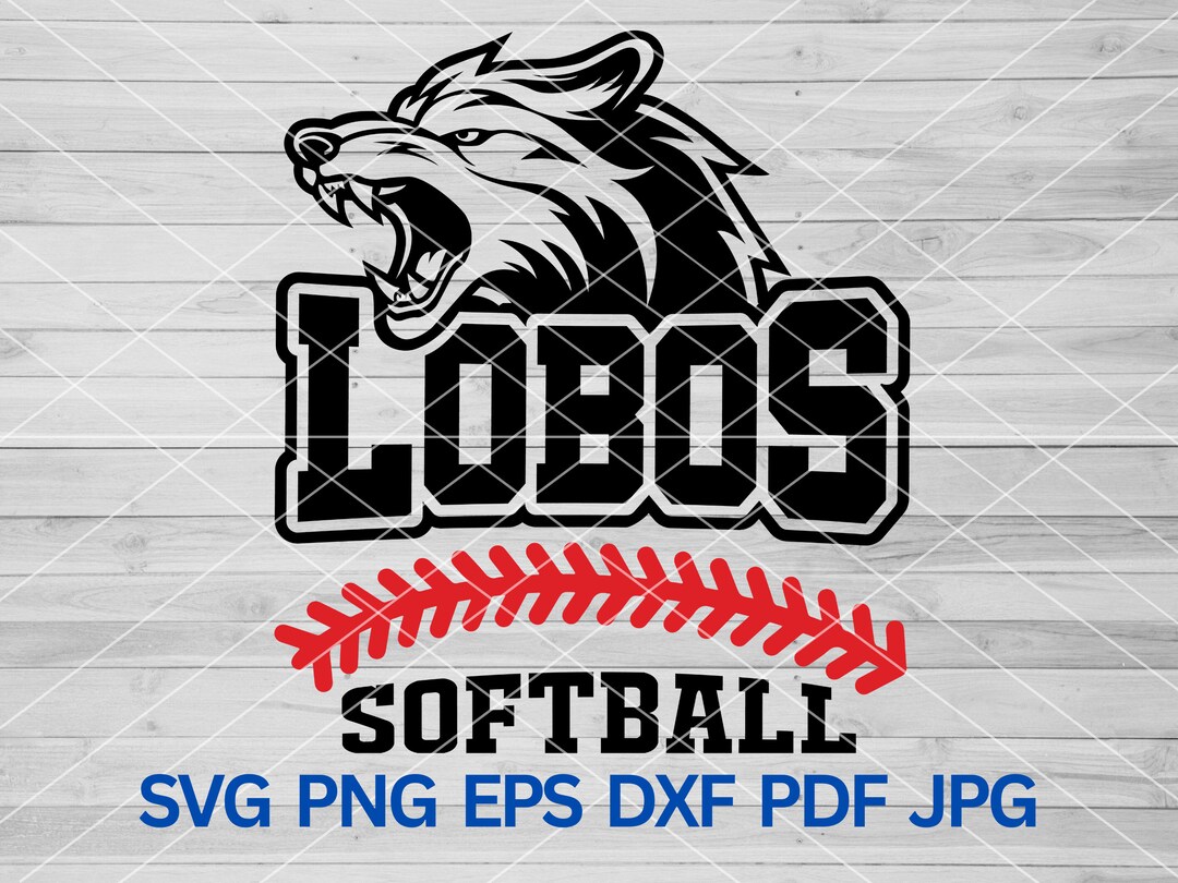 High School Lobos Softball Svg, Lobos Pride Svg, Wolf Svg, Lobos Svg ...