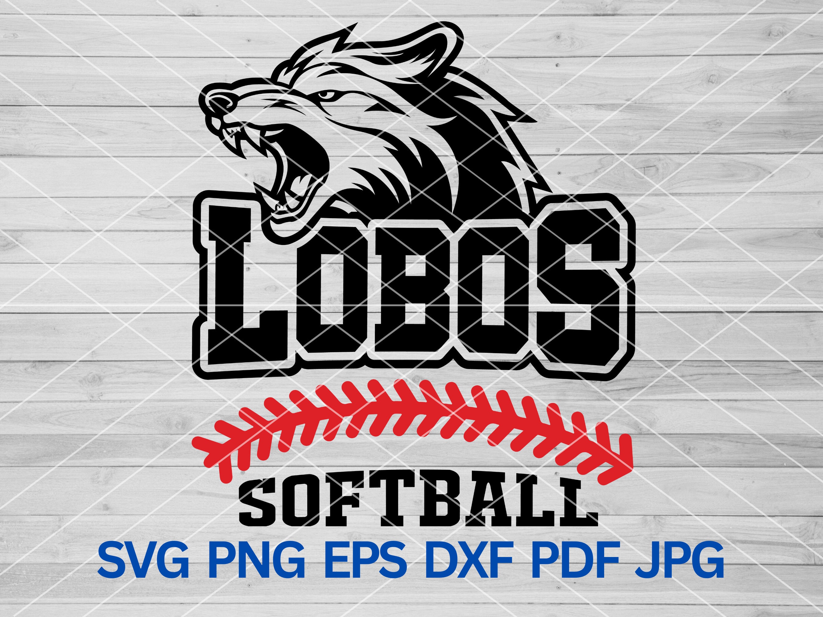 High School Lobos Softball Svg, Lobos Pride Svg, Wolf Svg, Lobos Svg ...