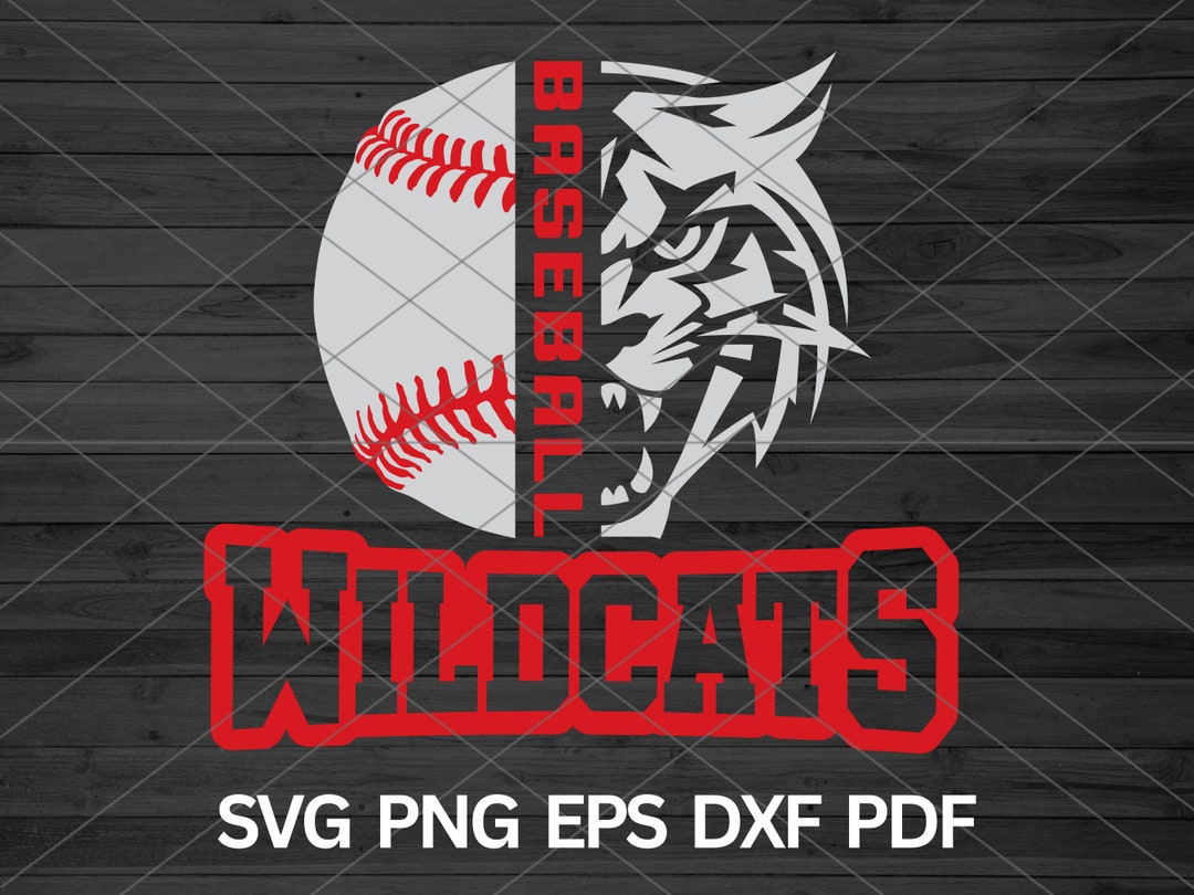 High School Wildcats Baseball Svg, Wildcats Svg Cut File for Cricut ...
