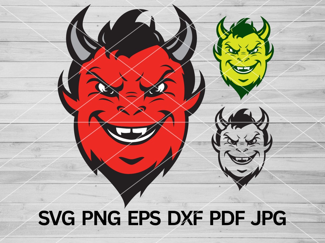 Devil Svg Devil Face SVG Cricut Cut Demon Svg Red Devils - Etsy