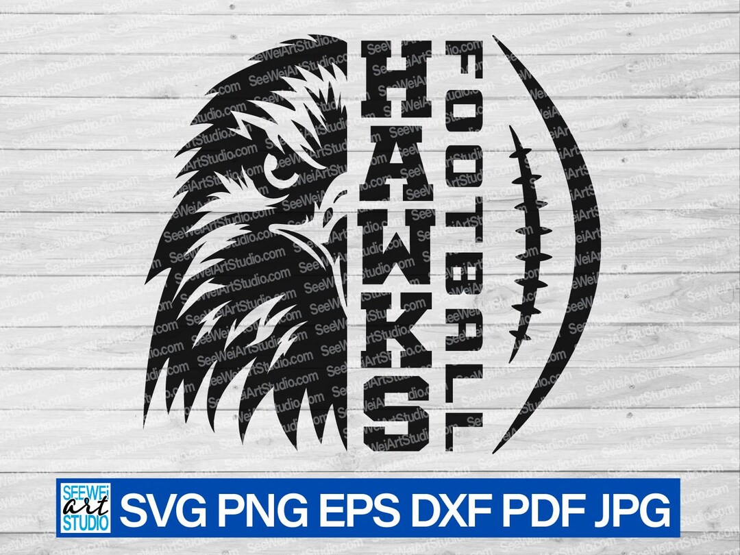 High School Hawks Football Svg, Hawks Mascot Svg, Hawks School Spirit ...
